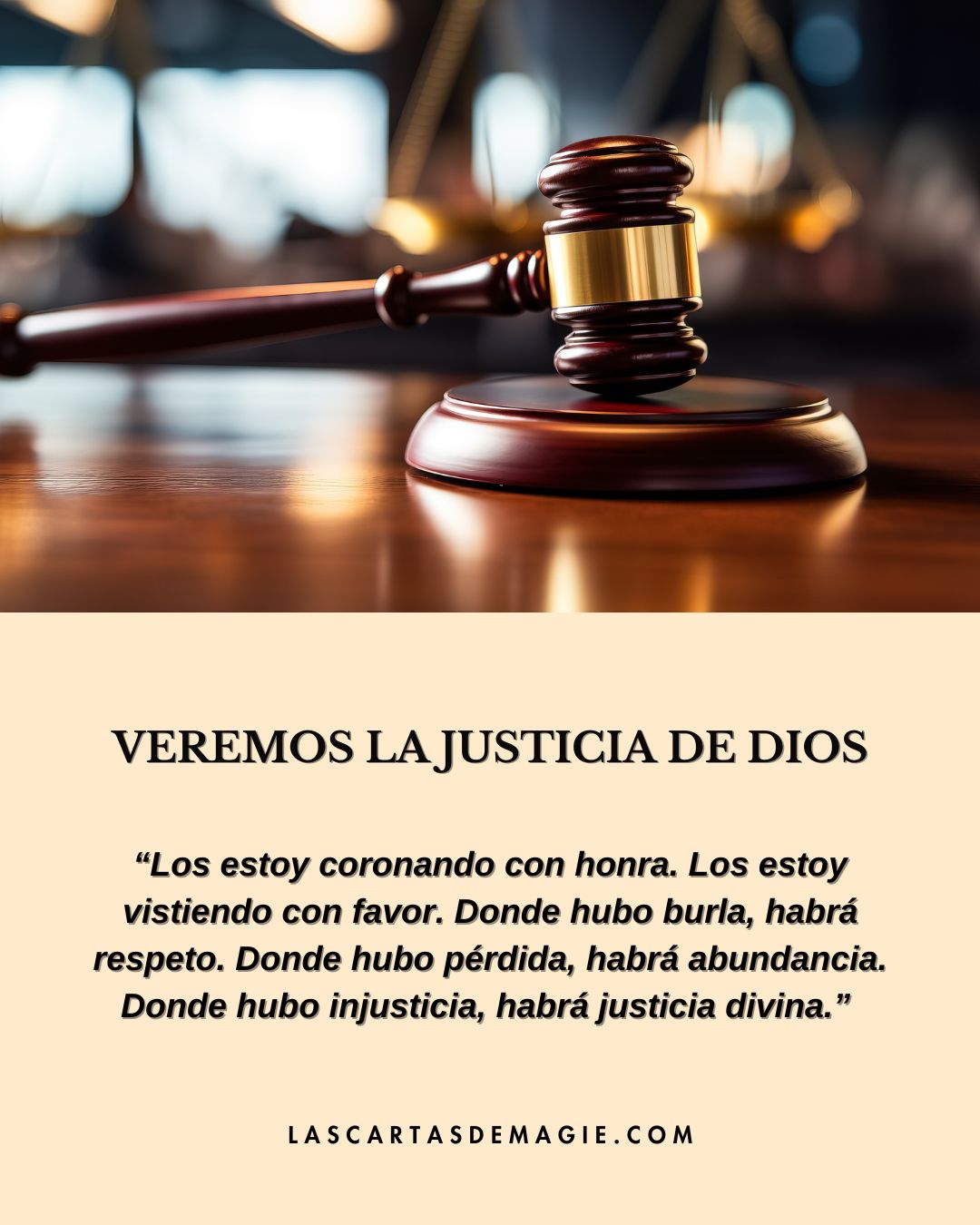 Veremos la justicia de Dios – Las Cartas de Magie